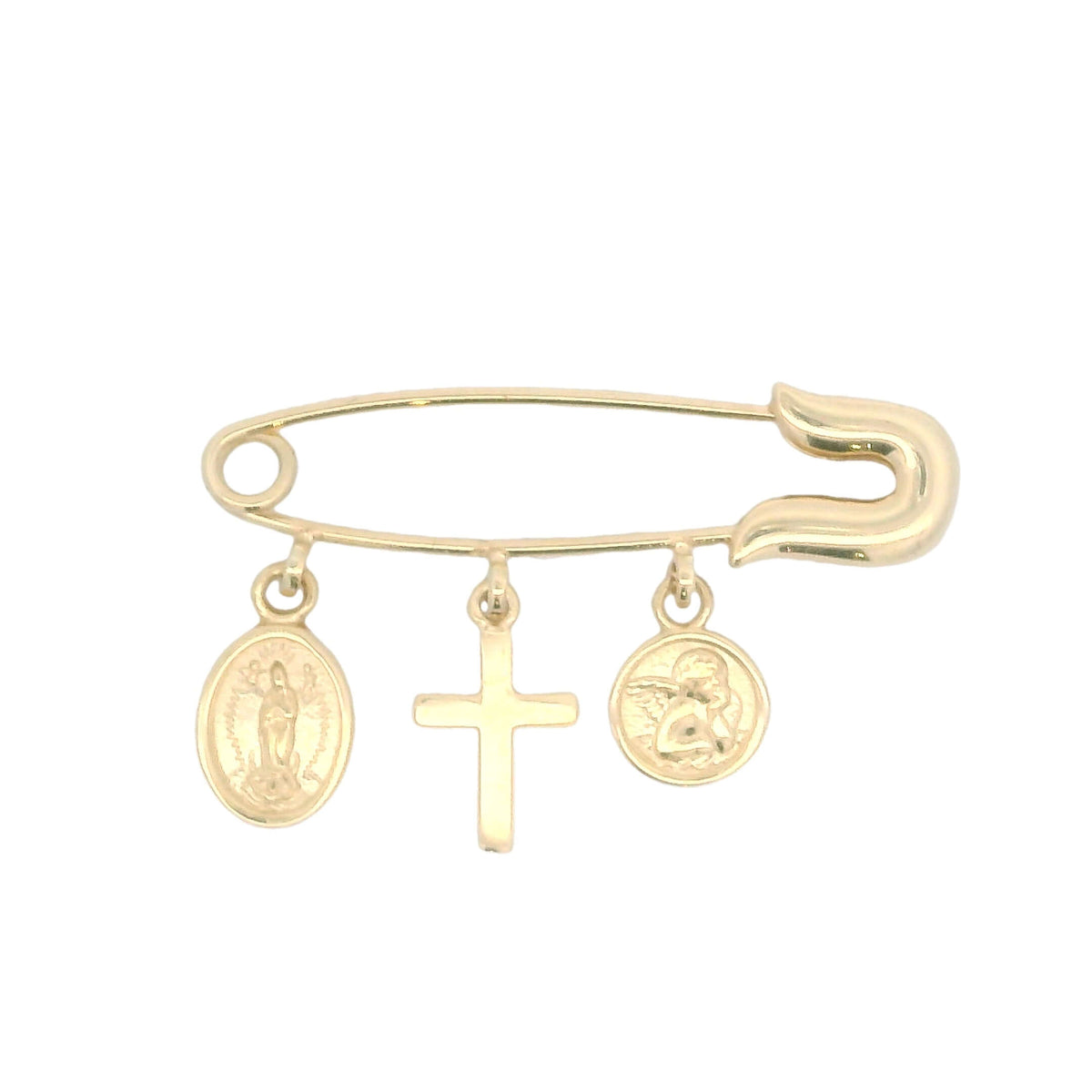 Christian Charms Gold Baby Safety Pin in 14K Gold | Izakov Fine Jewelry