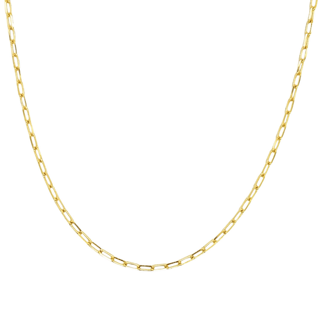 Diamond Cut Cable Link Chain Gold Necklace in 14K Gold | Izakov Fine ...